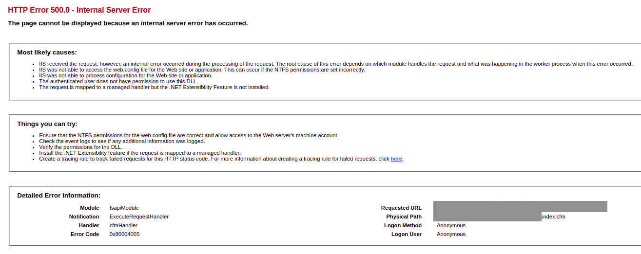 ColdFusion on IIS: issues troubleshooting – IT Handyman ColdFusion on IIS: issues troubleshooting – IT Handyman